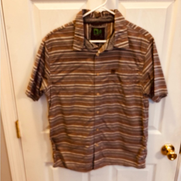 Nomad | Shirts | Mens Brown Striped Shirt | Poshmark